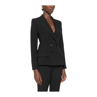 Elisabetta Franchi Blazer Tailleur Double Boutonnage - Femme - Vestes - Noir - Taille: 36 FR