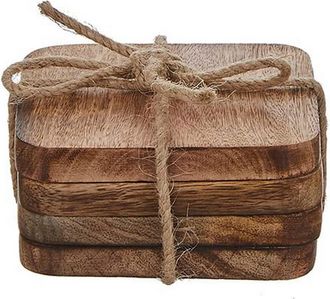 MiCa Decorations Mica Set 4uni Untersetzer aus Mangoholz Modell Duko 8718861461657
