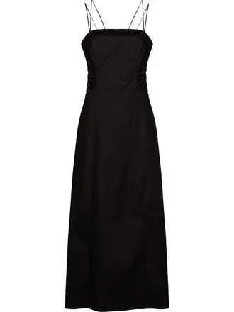 Frame Denim robe sans manches &agrave; encolure carr&eacute;e - Noir