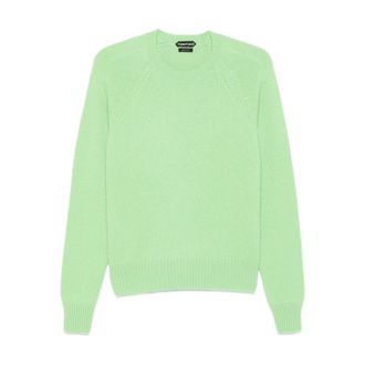 Tom Ford Felted Cashmere Crew Neck - - Knitwear - Herren - Gr&uuml;n - L