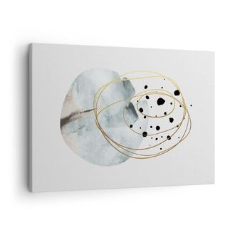 Arttor Bilder auf Leinwand Modern Abstraktion Flecken Leinwandbild 70x50cm Wandbilder Dekoration Wohnzimmer Schlafzimmer Küche Deko Klein Wanddeko Bild Wand 