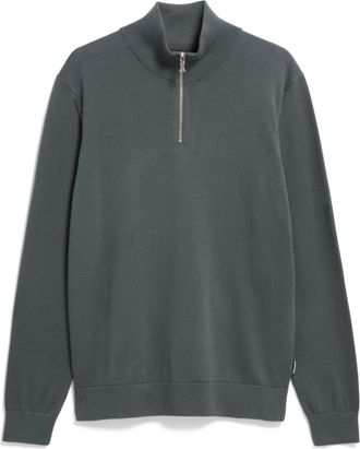 Armedangels Herren Pullover aus Bio-Baumwolle FAABES Regular Fit Space Steel
