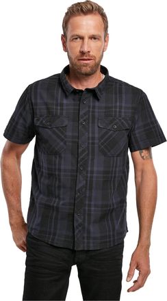 Brandit Roadstar Shirt Short Sleeve, Farbe: Black/Blue, Größe: 4XL