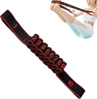 Generico &Uuml;bungsb&auml;nder - verstellbarer Dehnungsgurt | elastische &Uuml;bungsb&auml;nder f&uuml;r Yoga, f&uuml;r M&auml;nner und Frauen, Arme, Beine, Ganzk&ouml;rper, Yoga, Formung, Tanz, Pil