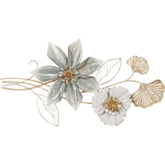 Beliani Wandobjekt Blume EUROPIUM Metall 46 cm Gold