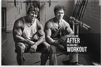 Generic Arnold Schwarzenegger Poster Gym Motivierende Zitate Bodybuilding (58) Poster Druck Kunst Wandgemälde Leinwand Poster Moderne Schlafzimmer Dekor 60 x 