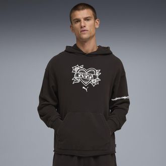 Puma Swish N Ink II Relaxed Basketballhoodie Herren, Kleidung, Schwarz, 3XL