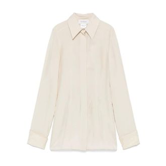 Sportmax Femme, Blouses et Chemises, Beige, Taille: 36 FR Chemise Beige Teoria &Eacute;l&eacute;gante