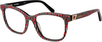 Love Moschino Herzstreifenmuster Brille