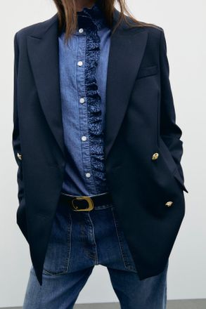 Gerard Darel Blazer crois&eacute; - JUNIE - Marine