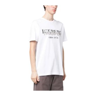 Iceberg T-Shirt mit Logo-Print - - Tops - Herren - Wei&szlig; - 4XL