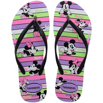 Havaianas Slim Disney Stylish, bequeme, leichte und stilvolle Badelatschen, Disney-Designs, schmale Riemen und rutschfeste Sohle, Damen