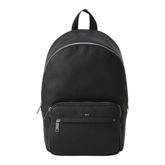 HUGO BOSS Homme, Sacs, Noir, Taille: ONE Size Sac &agrave; dos en &eacute;co-cuir avec logo frontal