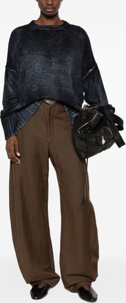 Avant Toi Wool Blend Oversized Sweater - Navy