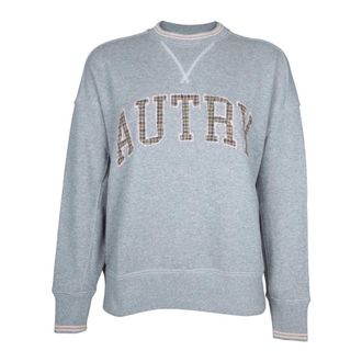 Autry Homme, Sweatshirts et sweats à capuche, Gris, Taille: S SweaT-shirt en coton avec logo en relief Gris