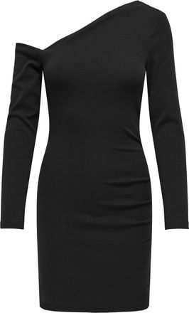 Only Damen Onlvilla L/S Assymetric Dress Cs JRS, Black, Small