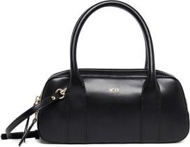 N&deg;21 N21 Sac &agrave; bandouli&egrave;re noir pour femme avec forme textur&eacute;e UNI, Noir, Borsa mini a spalla 28X13X6cm primavera estate