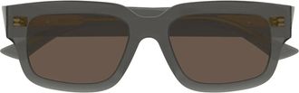 Bottega Veneta unisex, Accessoires, Gris, Taille: 53 MM Rectangular Lunettes de soleil