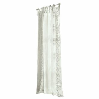 Loberon Gardine Damienie, sehr romantisch & nostalgisch, wunderschöne Stickerei, lichtdurchlässig, Vorhang, Fensterdekoration, Wohntextilien, Leinen, weiß