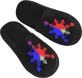Generic Chaussons Drapeau Étoilé Des Philippines Épais Chaussons Maison Lavables Pantoufles En Coton Pour DIntérieur Voyage La Maison M