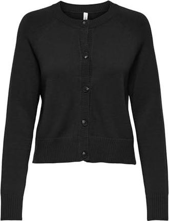 Only Onlkatia Ls Short Cardigan CC KNT, Noir, XS Femme