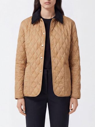 Burberry Kurze, gesteppte Jacke aus wasserdichtem Nylon mit Samtkragen
