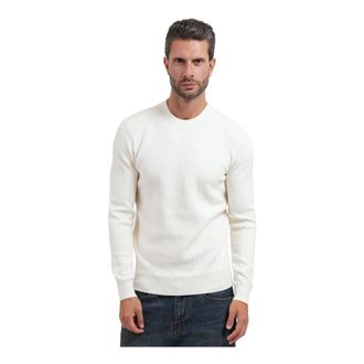 Guess Nestor CN Allover LO Pullover - - Knitwear - Herren - Wei&szlig; - M