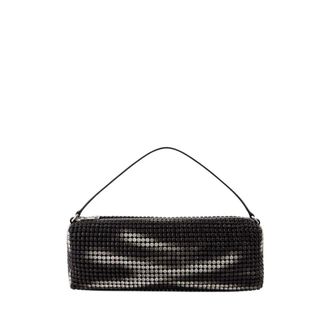 Alexander Wang Schwarze Mesh Shopper Tasche mit Kristallen - - Bags - Damen - Schwarzk - ONE SIZE