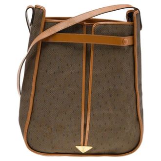 Saint Laurent Pre-owned Beschichtetes Canvas schultertasche - - Pre-owned - Damen - Braun - ONE SIZE