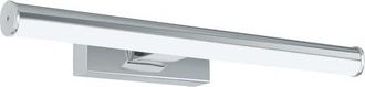 Eglo LED Wandlampe Vadumi, Spiegelleuchte, Wandleuchte aus Kunststoff, Badezimmer Lampe in Chrom, Weiß, LED Feuchtraumleuchte neutralweiß, IP44, L 40 cm