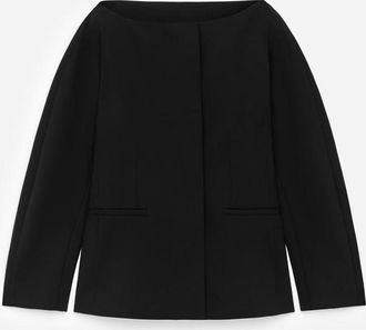 Arket Blazer Mit Weitem Ausschnitt -Schwarz