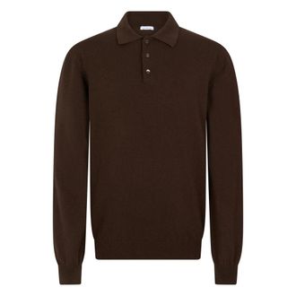 Malo Cashmere Polo - - Tops - Herren - Braun - S