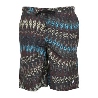 Marcelo Burlon Homme, Maillots de bain, Multicolore, Taille: S AOP Feathers Laceup Boardshort