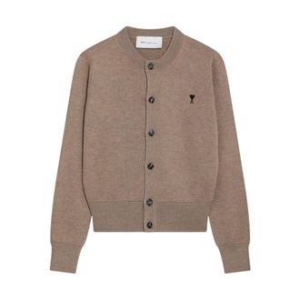 Ami De Coeur Rundhals-Strickjacke - - Knitwear - Damen - Beige - M