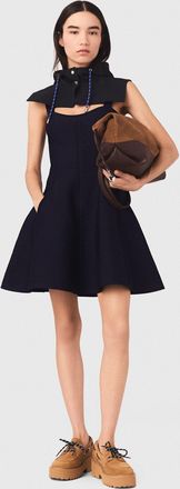 Maje Kurzes Strick-skaterkleid - Marineblau - Maje