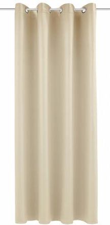 Gardinia Sehlbach Fertiggardine mit &Ouml;sen, Dimout Uni, Beige, 140 x 245 cm Gardinen, Energiesparend Im Winter, W&auml;rmeabweisend Im Sommer, Blickdicht, &Ouml;ko-Tex Zer