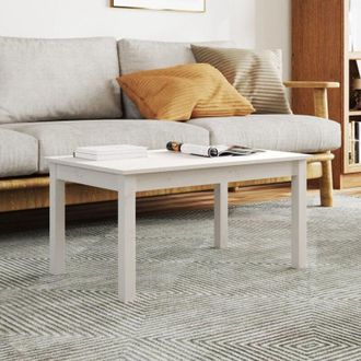 vidaXL Couchtisch Wei&szlig; 80x50x40 cm Massivholz Kiefer Vidaxl