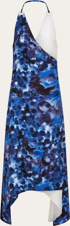 Ferragamo Damen &Uuml;berkreuztes Kleid Blau