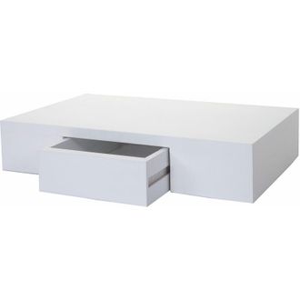 Hhg jamais utilis&eacute;] &Eacute;tag&egrave;re murale Oise, tiroir, 40cm, blanc