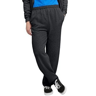 Hanes EcoSmart Fleece Sweats for Men, Open Bottom Sweatpants, 30.5 Pantalon de survêtement, Gris Anthracite chiné, M Homme
