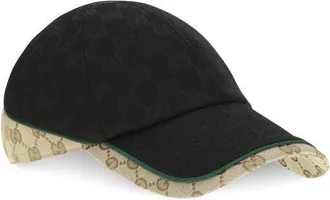 Gucci GUA001I24HBK31079BB GG Motif Baseball Cap - Black
