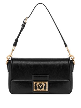 Love Moschino sac porté épaule à plaque logo - Noir