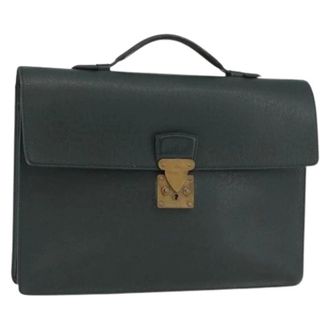 Louis Vuitton Sac business en cuir Ta&iuml;ga Pre-owned - Femme - Pre-owned - Vert - Taille: ONE Size