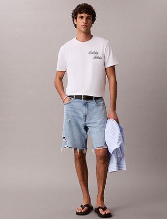 Calvin Klein Besticktes Logo-t-shirt - Bright White - Herren - XL