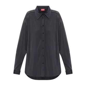 Diesel Femme, Blouses et Chemises, Gris, Taille: 42 FR C-Iao Shirt