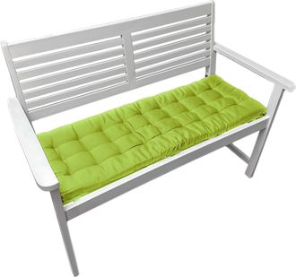 Brandsseller Bankauflage 140x40x4 cm - Sitzkissen f&uuml;r Gartenbank & Essbank - wasserabweisend, pflegeleicht & weich gepolstert f&uuml;r drinnen & drau&szlig;en - Hellgr&uuml;n