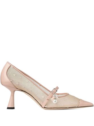 Jimmy Choo London escarpins Aren 65 mm en mesh - Tons neutres