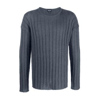 Giorgio Armani Stilvolles Ubq3 Maglia Hemd - - Knitwear - Herren - Blau - 2XL