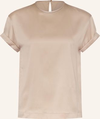 Brunello Cucinelli Brunello Cucinelli Blusenshirt Aus Seide Mit Schmucksteinen beige