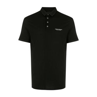 A|X Armani Exchange Polo Shirts mit Kontrastlogo - - Tops - Herren - Schwarzk - XL